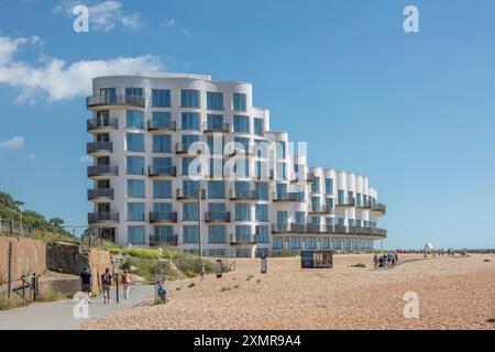 The Shoreline development on Folkestone Beach nearing completion Stock ...