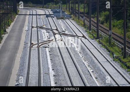 Deutsche Bahn,DB,Ausbau Schienennetz,neue Gleise,Gleisbett, Bahnstrecke ...