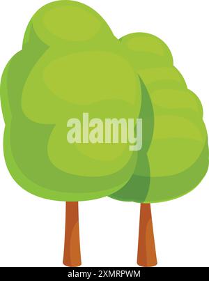 Green trees growing side by side with leaves on branches in filled ...