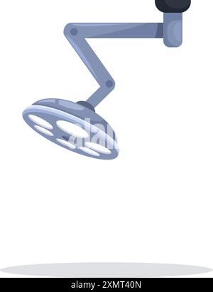 Surgical lamp is hanging from the ceiling, providing bright light for a ...