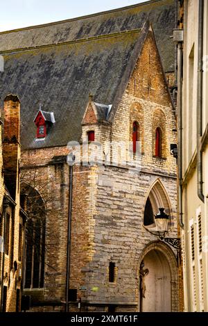 Gothic architecture. Triangle church window. Chiesa di San Lorenzo ...