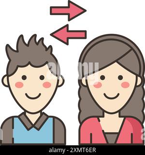 Real life. Vector illustration in minimal style. Expectation of plan ...