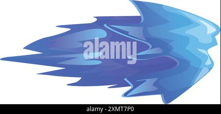 Blue fire arrow pointing right with flowing flames effect for game ...