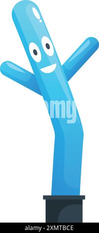 Cartoon inflatable tube man waving with both arms, perfect for ...