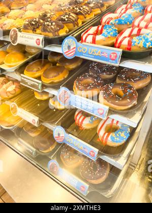 Delicious Variety of Krispy Kreme Doughnuts on Display Stock Photo - Alamy