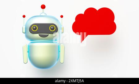 Ai robot speech bubble Stock Photo - Alamy