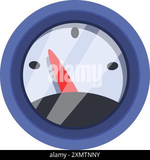 Round barometer with red needle pointing up indicating increasing ...