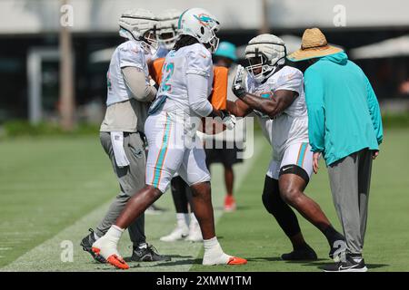 Miami Dolphins offensive tackle Patrick Paul (52) stretches during an ...