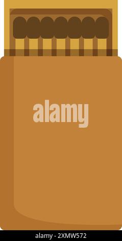 Classic matchbox with a brown striking surface, ready to ignite Stock ...