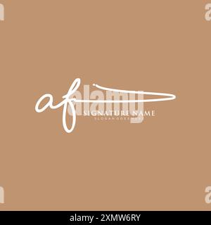 Letter AF Signature Logo Template Vector Stock Vector Image & Art - Alamy