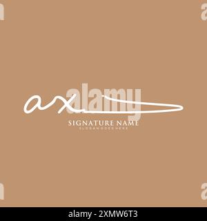 AX Letter Signature Logo Template elegant design logo. Hand drawn ...