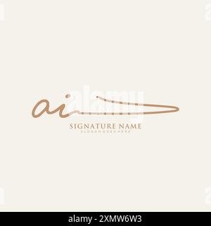 AI Letter Signature Logo Template elegant design logo Sign Symbol ...