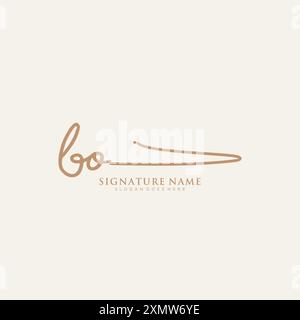 BO Letter Signature Logo Template elegant design logo Sign Symbol ...