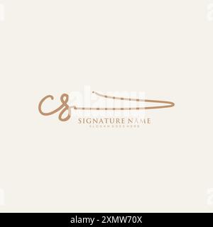 Letter CS Signature Logo Template Vector Stock Vector Image & Art - Alamy