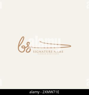 Letter BS Signature Logo Template Vector Stock Vector Image & Art - Alamy