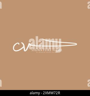 CV Letter Signature Logo Template elegant design logo Sign Symbol ...