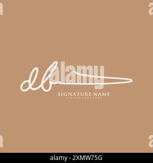 DB Letter Signature Logo Template elegant design logo Sign Symbol ...