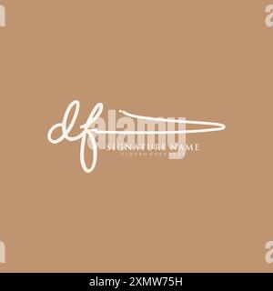 DF Letter Signature Logo Template elegant design logo Sign Symbol ...
