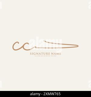 CC Letter Signature Logo Template elegant design logo Sign Symbol ...