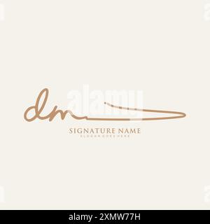 DM Letter Signature Logo Template elegant design logo Sign Symbol ...