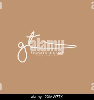 GT Signature Logo Template Stock Vector Image & Art - Alamy