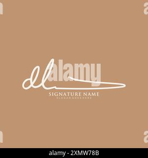 DL Letter Signature Logo Template elegant design logo Sign Symbol ...