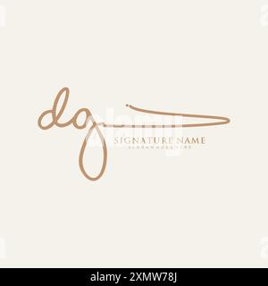 DG Letter Signature Logo Template elegant design logo Sign Symbol ...