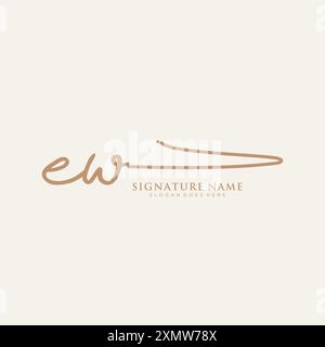 EW Letter Signature Logo Template elegant design logo Sign Symbol ...