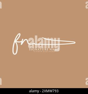 FN Signature Logo Template Stock Vector Image & Art - Alamy