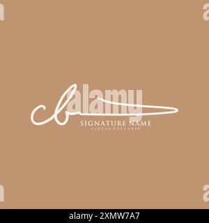 CB Letter Signature Logo Template elegant design logo. Hand drawn ...