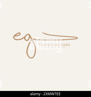 EG Letter Signature Logo Template elegant design logo Sign Symbol ...