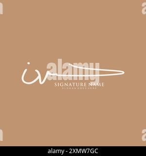 IV Signature Logo Template Stock Vector Image & Art - Alamy