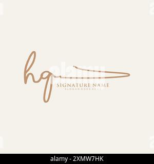 HQ Letter Signature Logo Template elegant design logo Sign Symbol ...