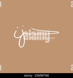 IJ Signature Logo Template Stock Vector Image & Art - Alamy