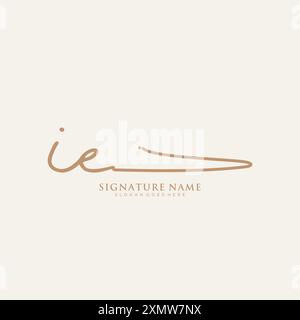 IE Letter Signature Logo Template elegant design logo Sign Symbol ...