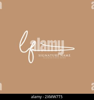 LF Initial letter handwriting and signature logo. A concept handwriting ...