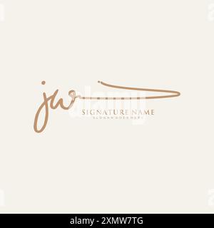 Letter JW Signature Logo Template Vector Stock Vector Image & Art - Alamy