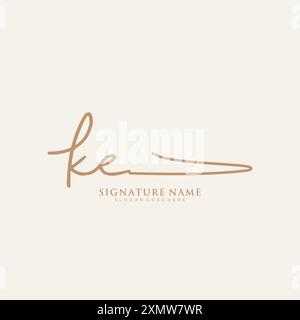 Unique KE letter logo Icon vector template. Premium stylish alphabet ...