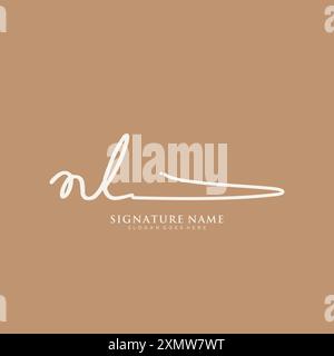 NL Signature Logo Template Stock Vector Image & Art - Alamy