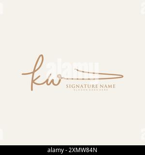KW Signature Logo Template Stock Vector Image & Art - Alamy