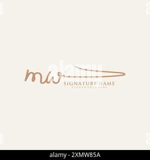 MW Signature Logo Template Stock Vector Image & Art - Alamy
