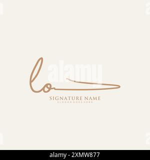 Letter LO Signature Logo Template Vector Stock Vector Image & Art - Alamy