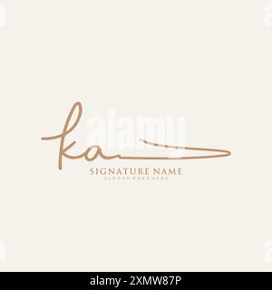 KA Signature Logo Template Stock Vector Image & Art - Alamy