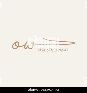 OW Signature Logo Template Stock Vector Image & Art - Alamy