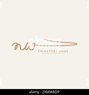 NW Signature Logo Template Stock Vector Image & Art - Alamy