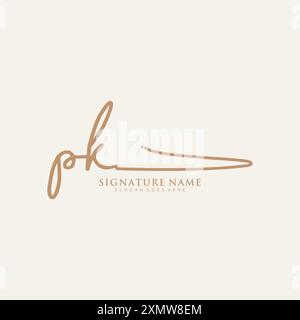 PK Letter Signature Logo Template elegant design logo Sign Symbol ...