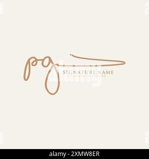 PG Signature Logo Template Stock Vector Image & Art - Alamy