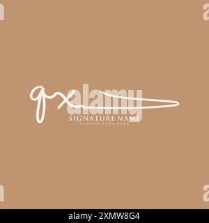 QX Handwriting logo vector art of initial signature, wedding, fashion ...