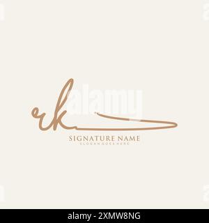 RK Letter Signature Logo Template elegant design logo Sign Symbol template vector icon Stock ...