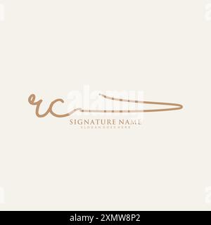 RC Signature Logo Template Stock Vector Image & Art - Alamy